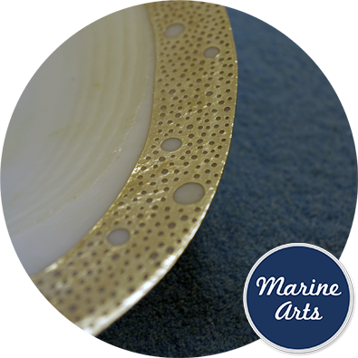 Silver Edge Dish with Shell Accent - Cabebe Clam, Marine Arts ...